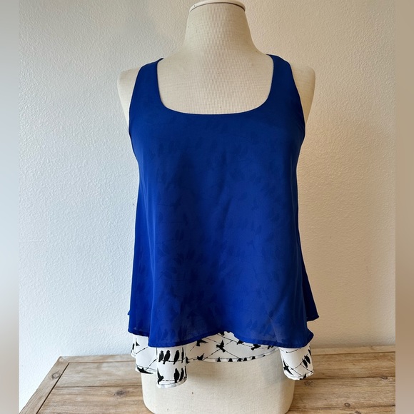 Maeve | Tops | Maeve Royal Blue Tank 2nd Layer Top S White With Black ...